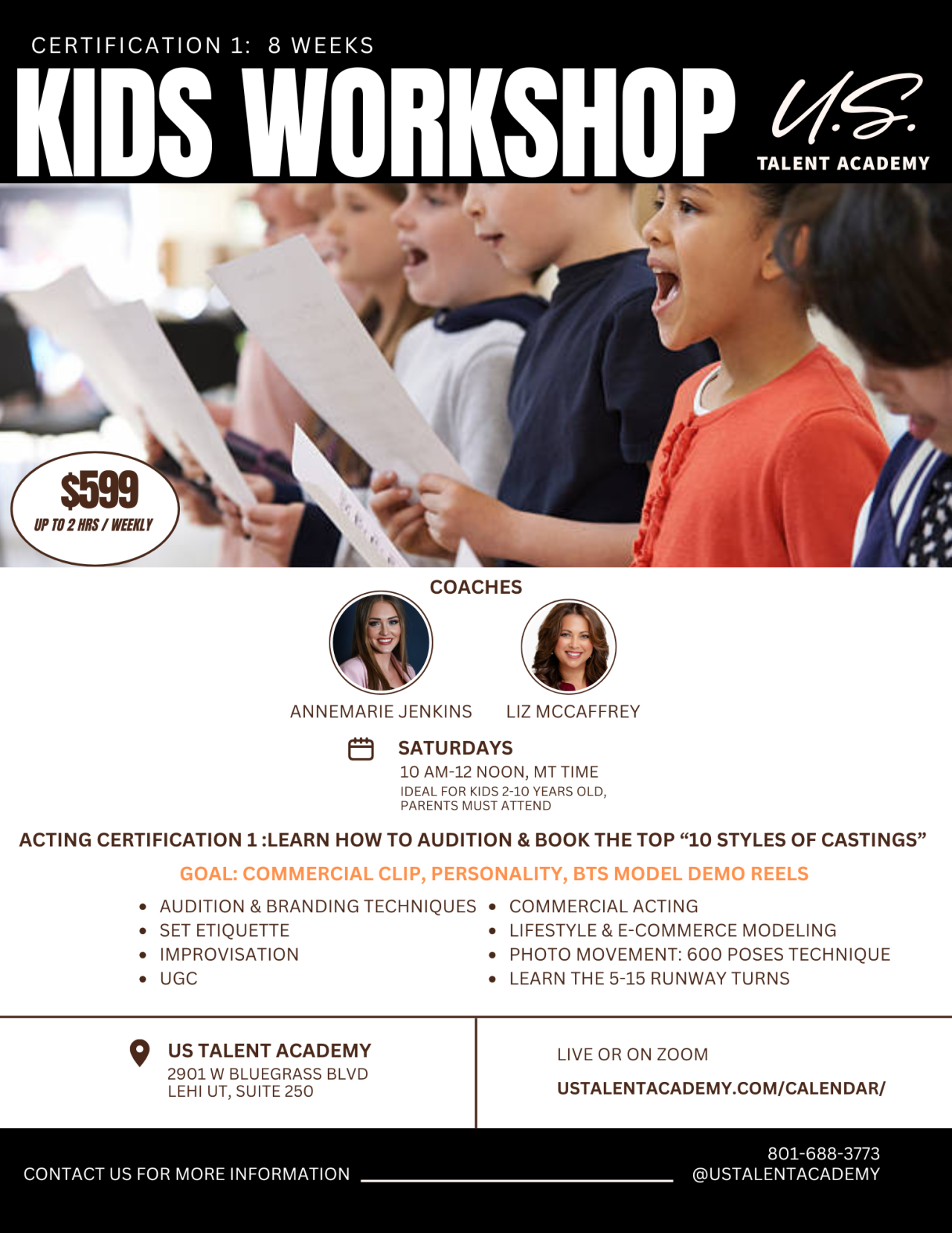 Kids Acting & Modeling Workshop at US Talent Academy